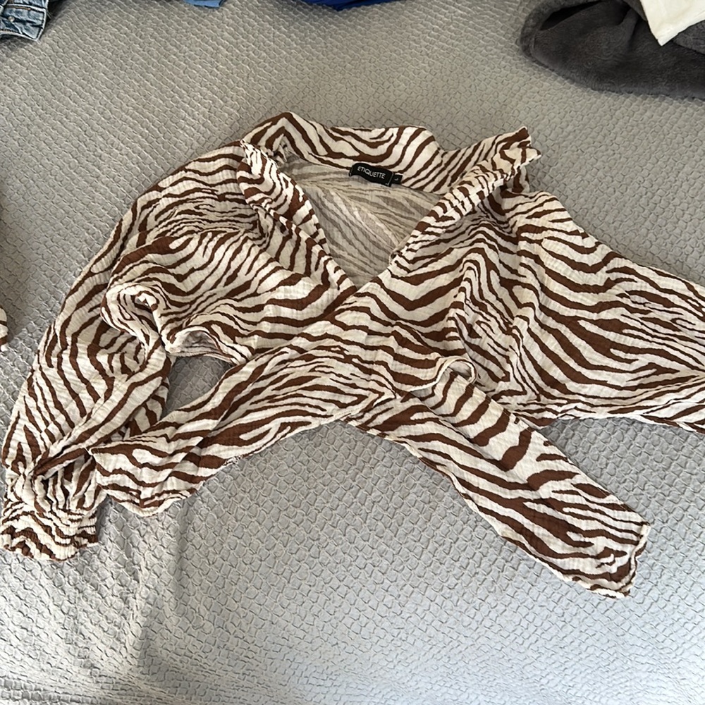 Brown Zebra Print Matching Set - Gem